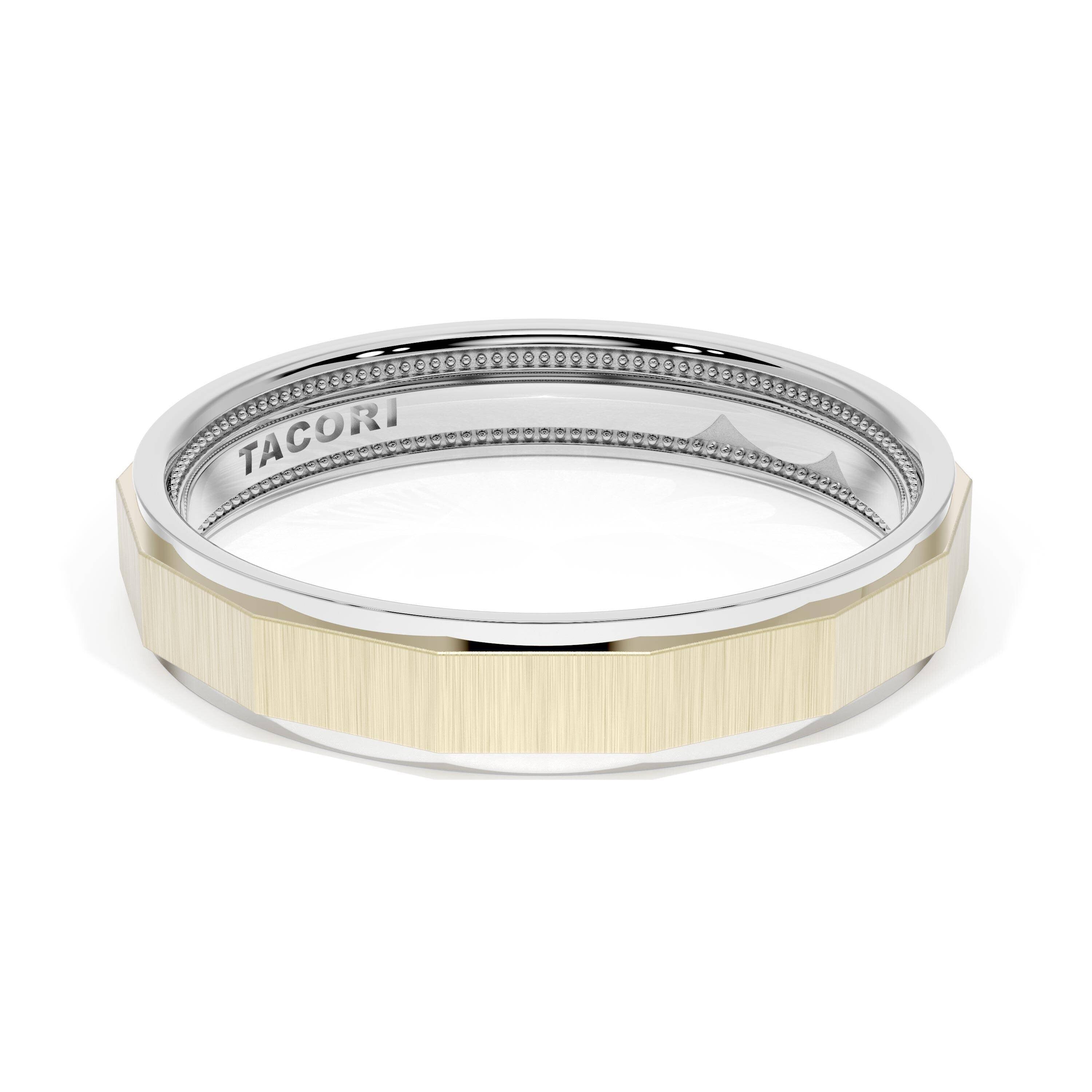 Satin Finish Faceted Wedding Band Style # 1674 – Harling's Jewellers