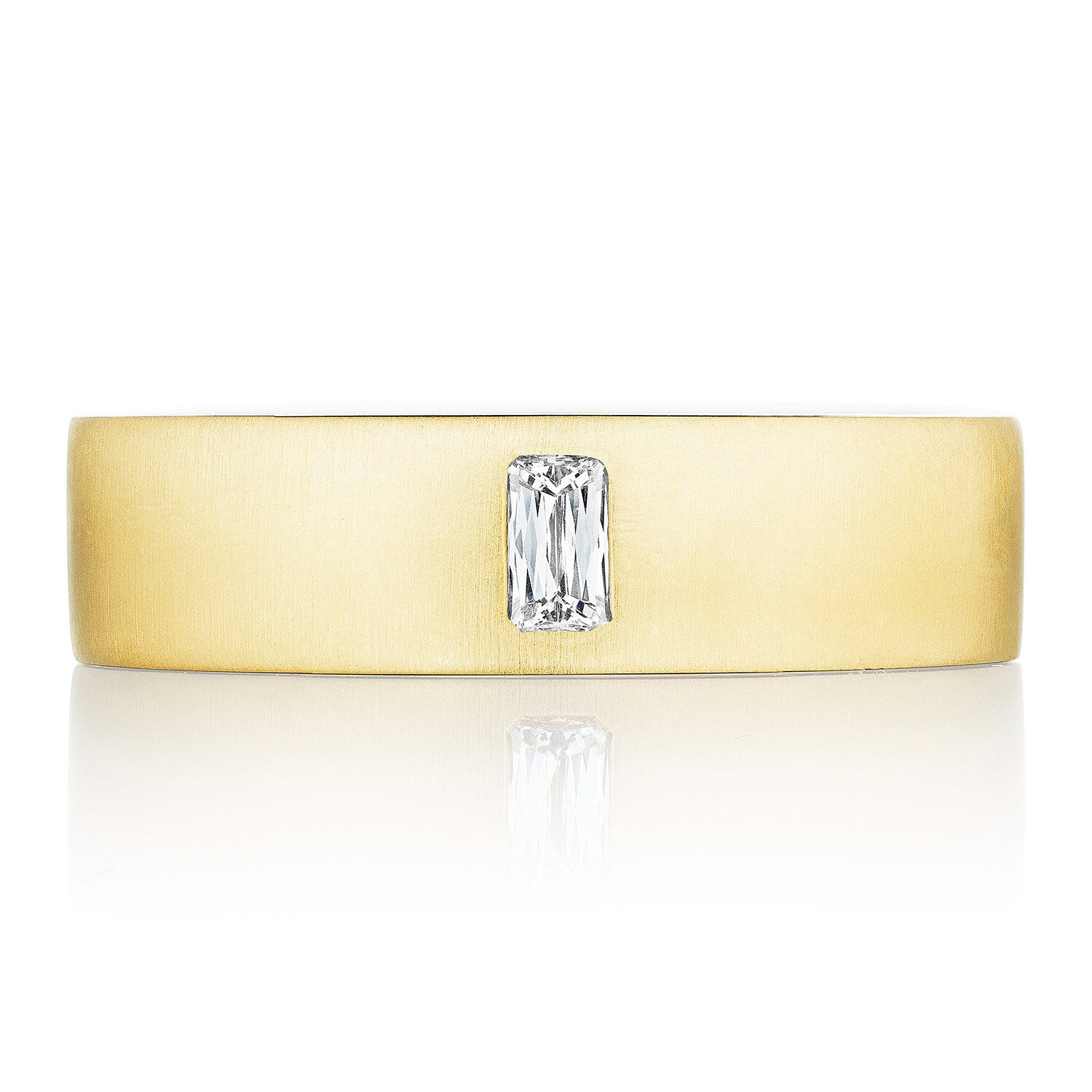 Bezel Set Diamond Wedding Band in Satin Finish Style # 148-6 – Harling ...
